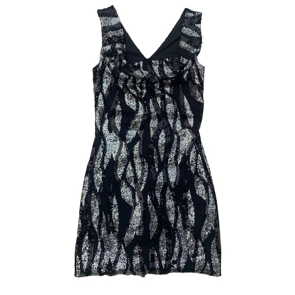 le chateau | Dresses | Le Chateau Black Sequin Mini Dress Size Sp ...